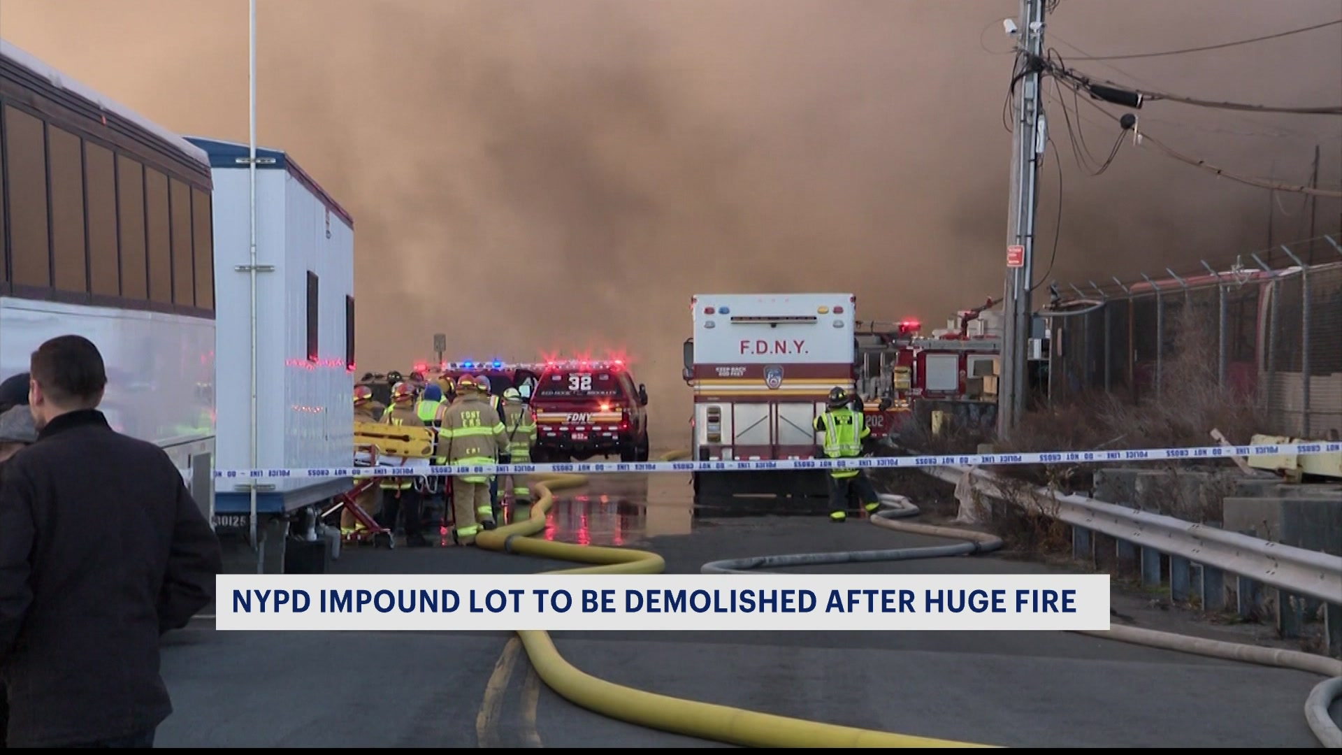 NYPD impound lot to be knocked down after massive fire at Red Hook facility