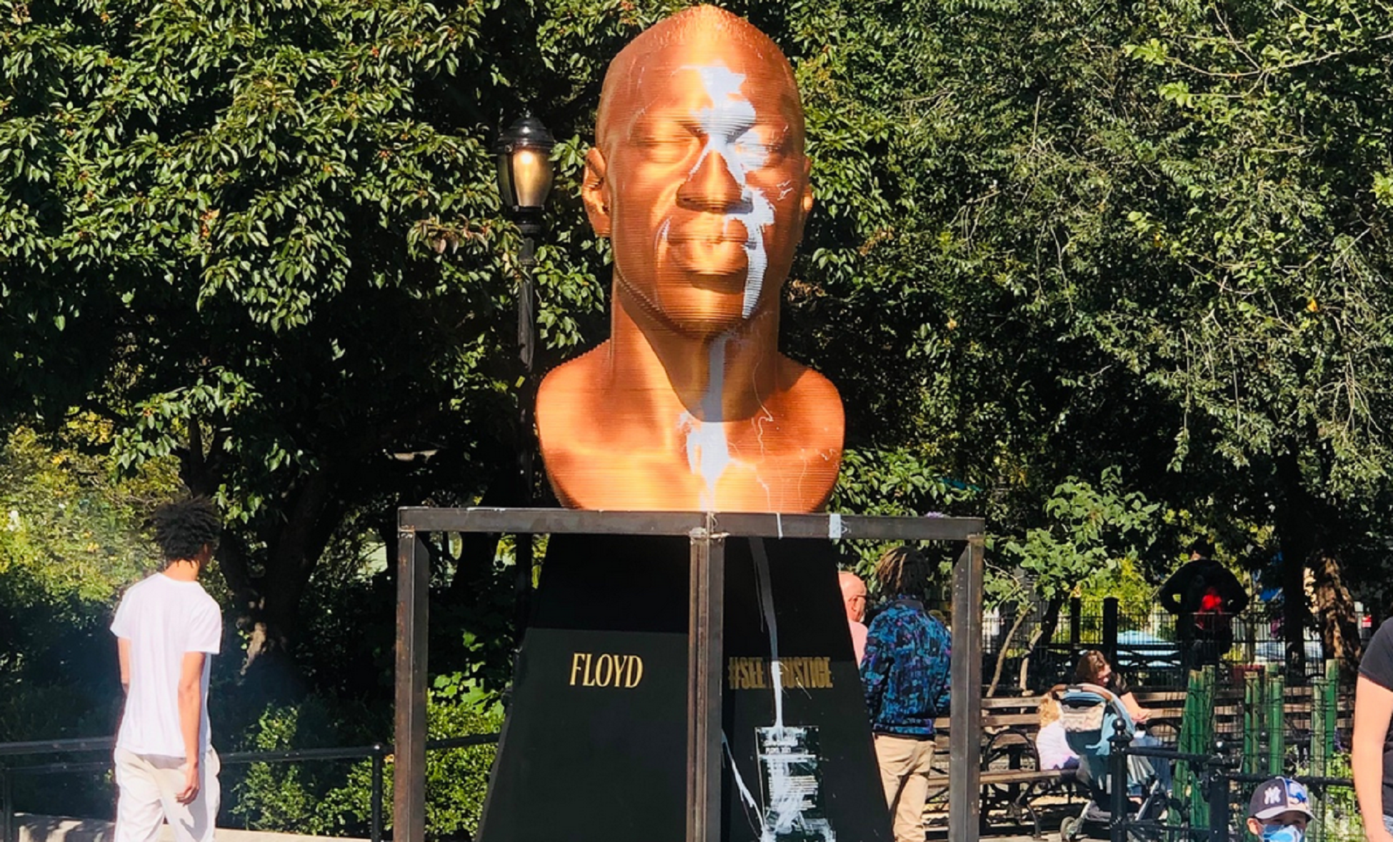 NYPD: Statue of George Floyd vandalized in Union Square