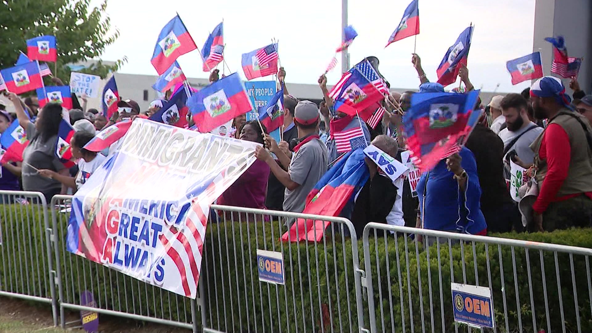 Legislators, community members protest Trump's Nassau Coliseum rally