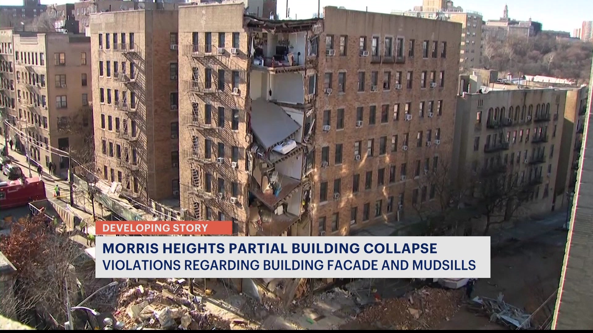 No victims found in huge debris pile of collapsed Bronx building