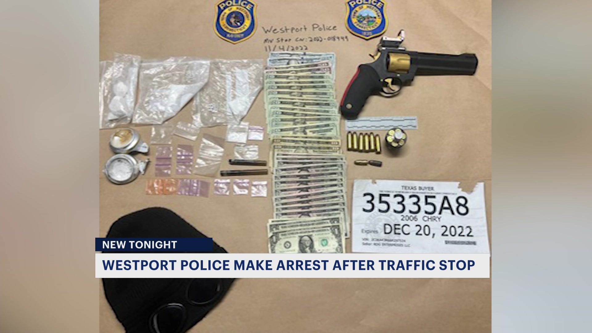 Traffic stop leads to weapons and narcotics arrest in Westport