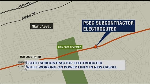 PSEG LI subcontractor shocked while working on power lines