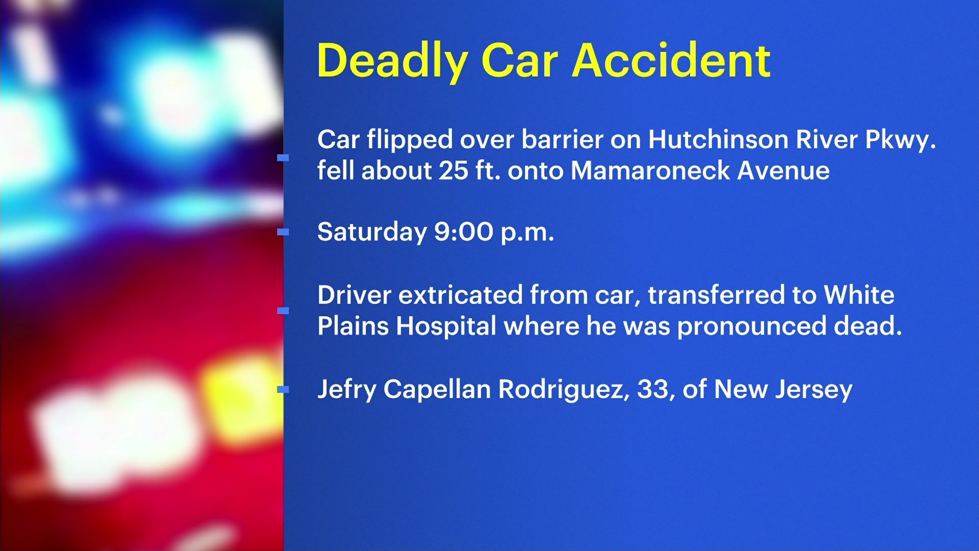 News 12 | Hudson Valley | Police Car Flipped Over Hutchinson River ...