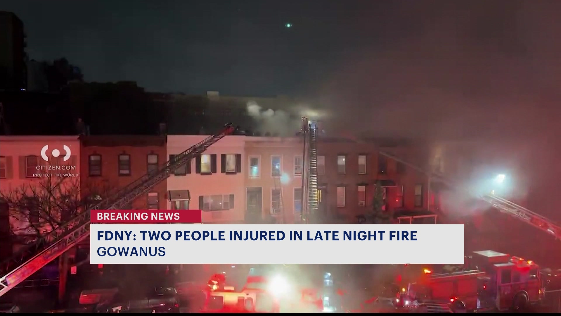 News 12 | Brooklyn | Gowanus fire forces families out, 2 people hurt