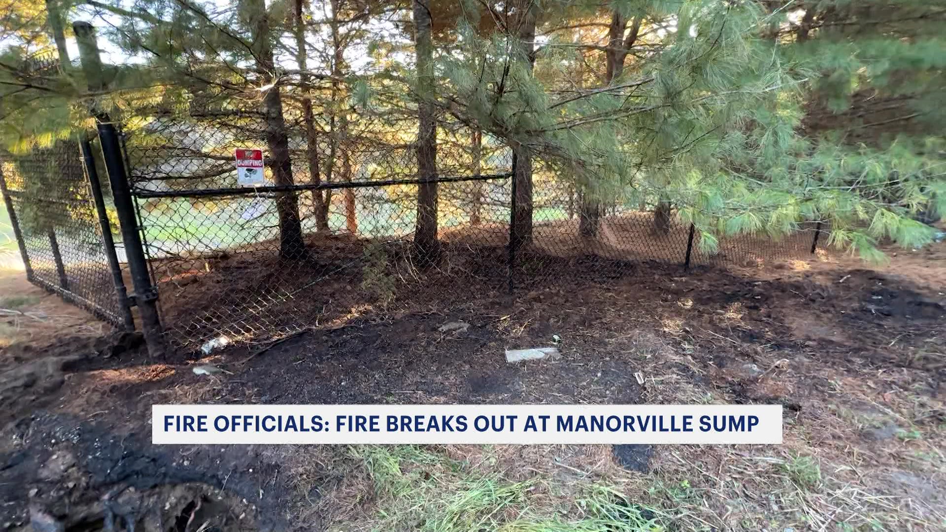 News 12 | Long Island | Small brush fire breaks out at Manorville sump