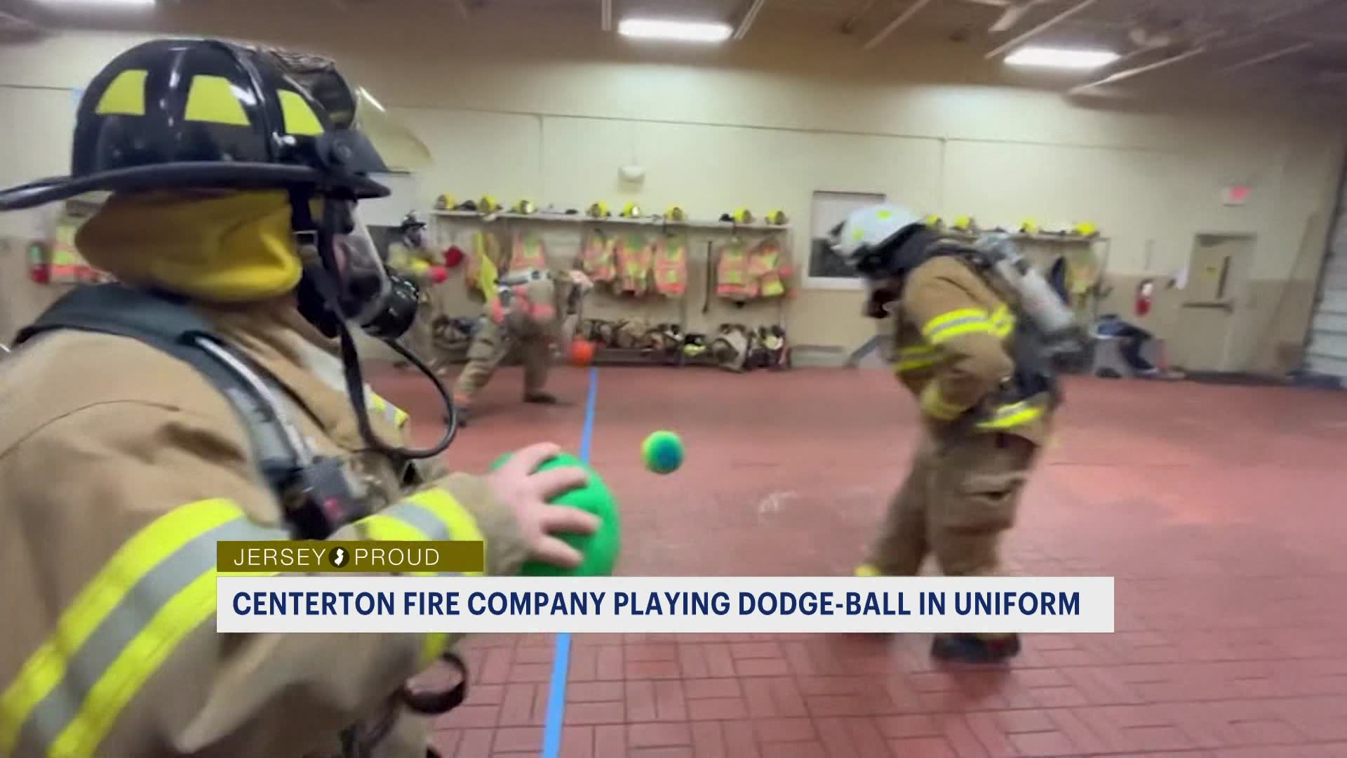 Jersey Proud: Firefighters play dodgeball in full gear as form of training