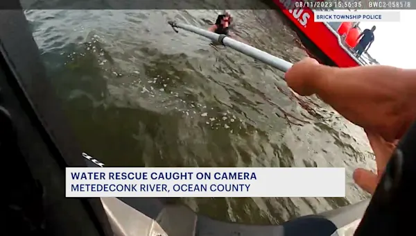 WATCH: Police rescue woman in Metedeconk River following collision WATCH: Police rescue woman in Metedeconk River following collision