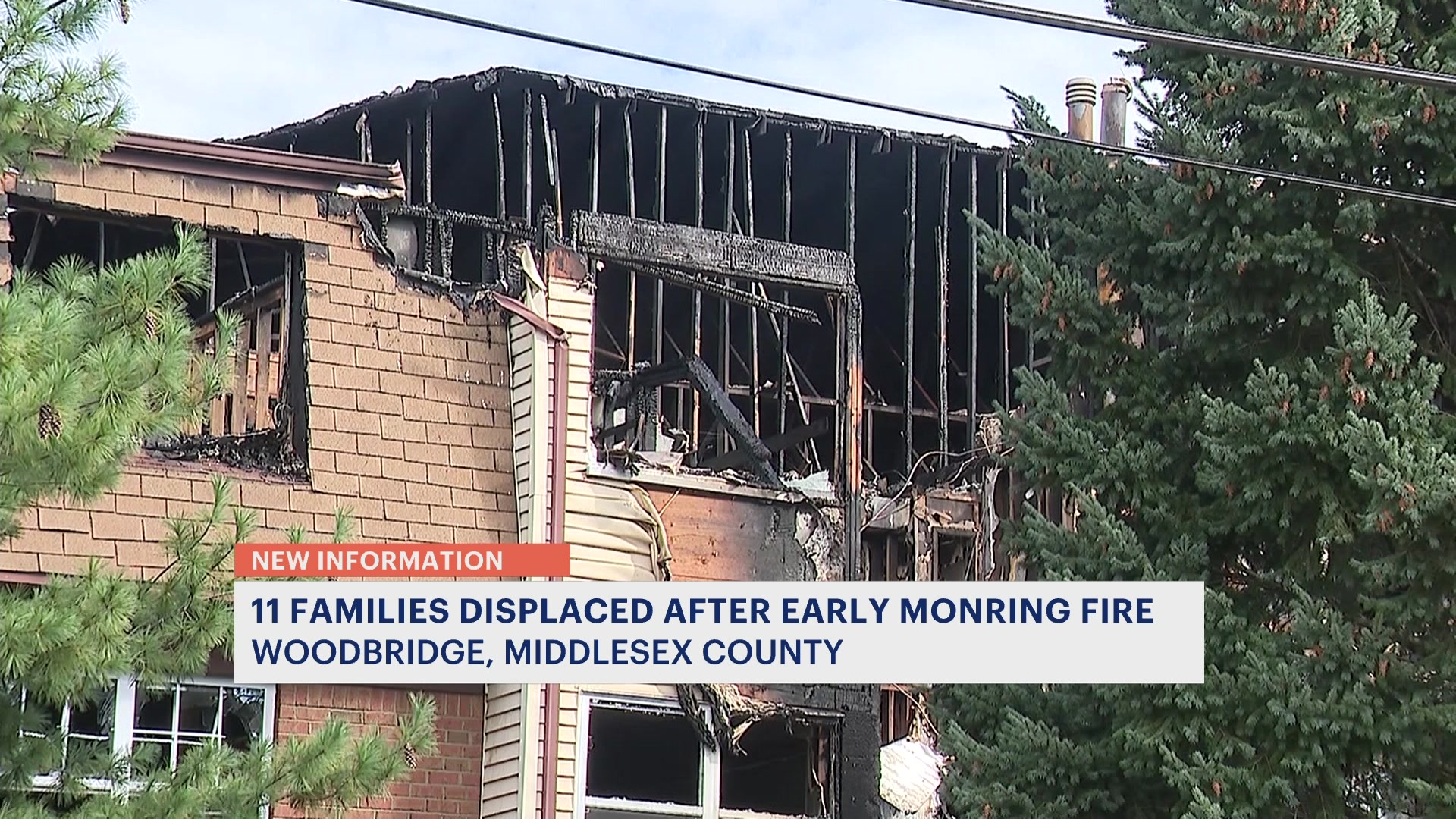 11 families displaced in Woodbridge apartment fire