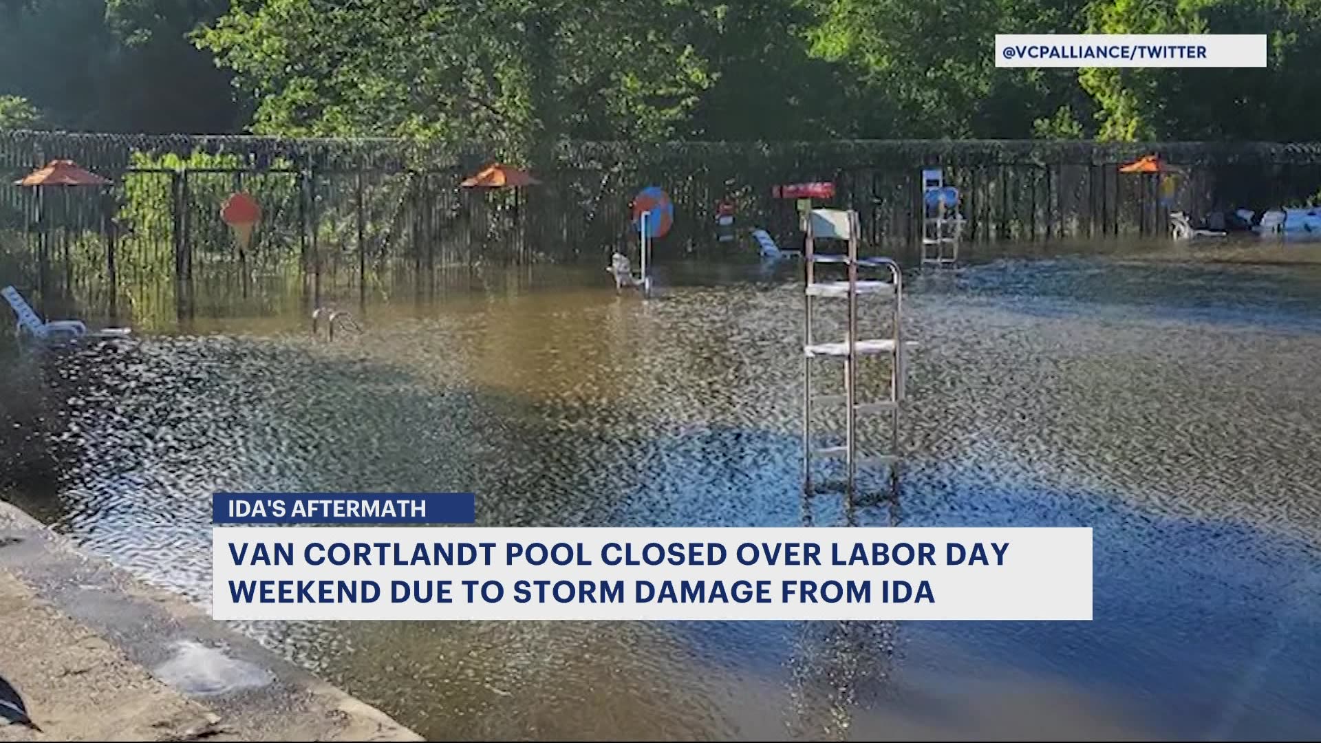 Van Cortlandt pool remains closed following flooding caused by Ida