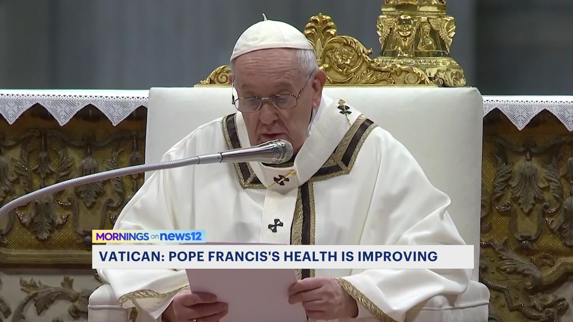 Pope Francis says he's doing better but again skips his window ...