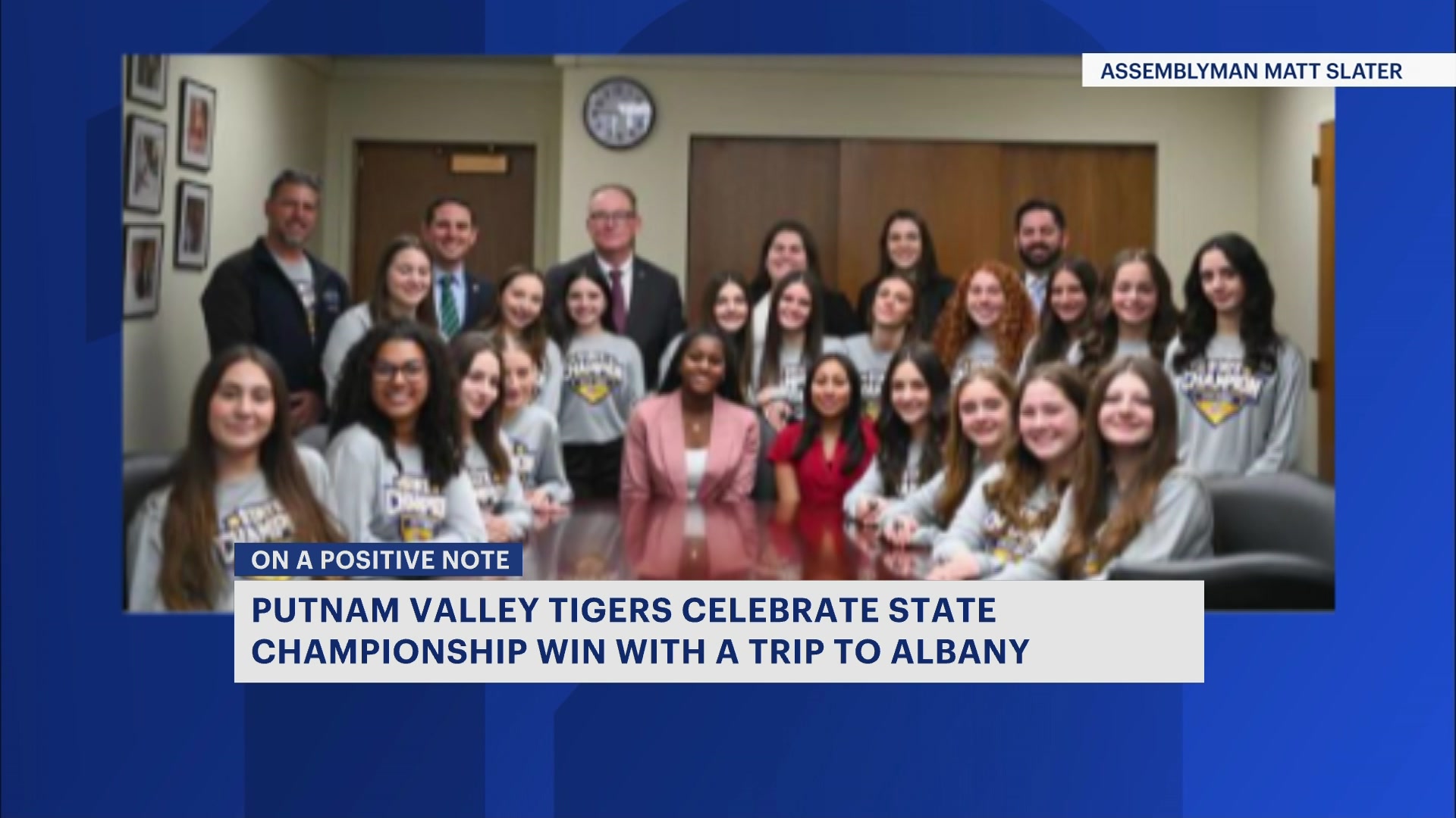 Putnam Valley Tigers cheerleaders celebrate historic state championship win