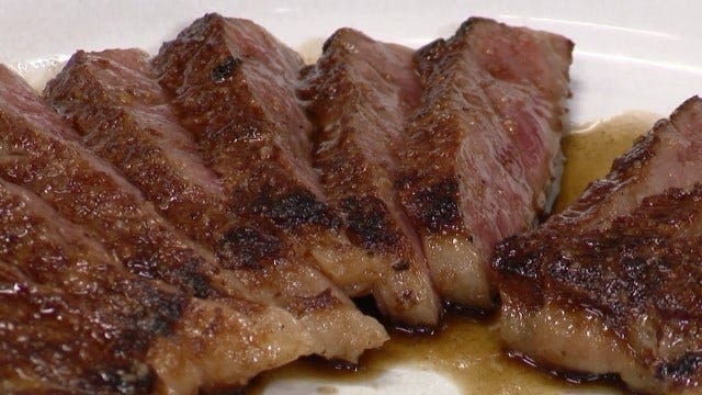 What's Cooking: A5 Wagyu NY strip steak