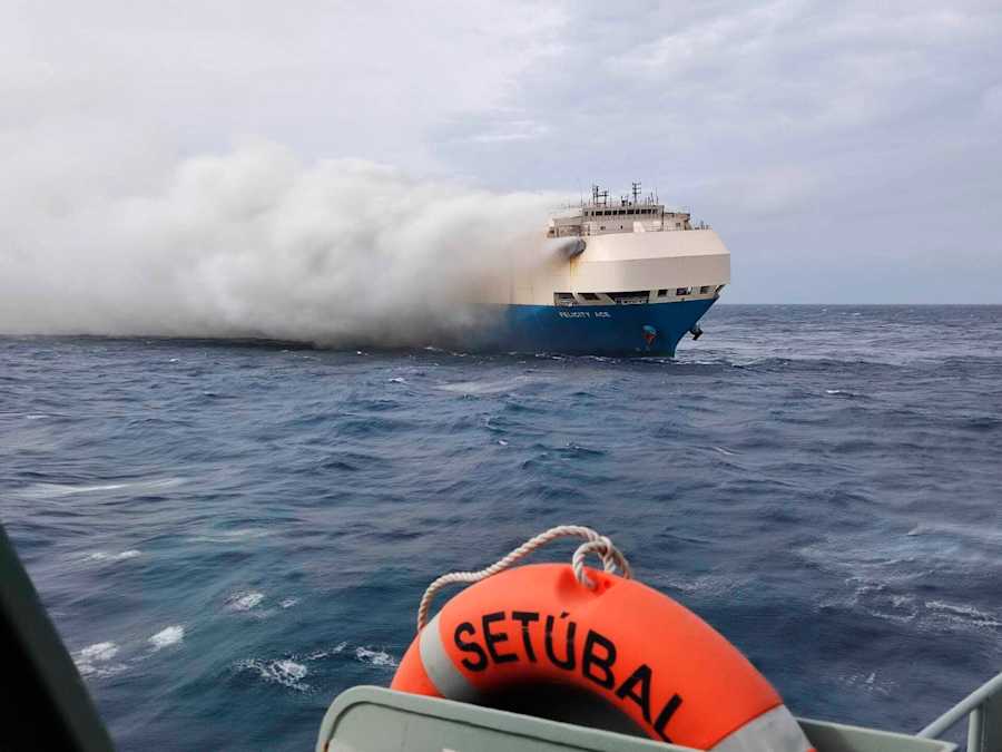 Massive Cargo Ship Carrying Cars Sinks in Mid-Atlantic